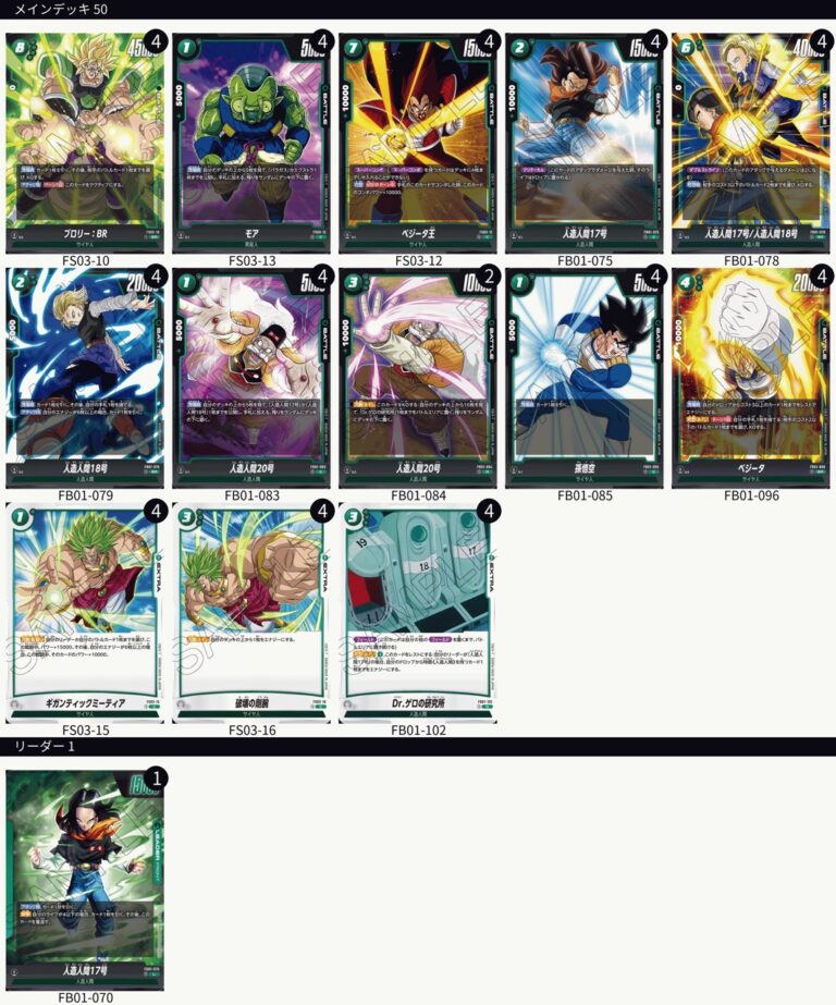 【覚醒の鼓動】FB01-078 SR人造人間17号/人造人間18号 最強使用方法＆デッキレシピ紹介【ドラゴンボールフュージョンワールド】 | DBFW日記（ドラゴンボールヒュージョンワールドにっき）